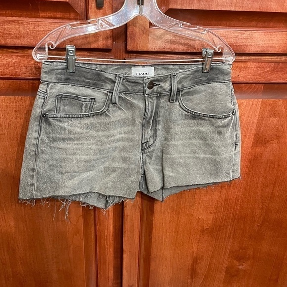 Frame Denim | Shorts | Frame Le Grand Garon Shorts Frayed Light Wash ...